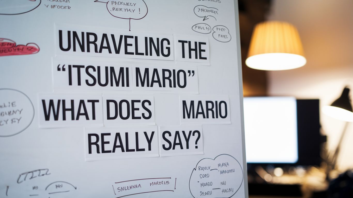 Unraveling the "Itsumi Mario" Myth: What Does Mario Really Say? - Pin ...